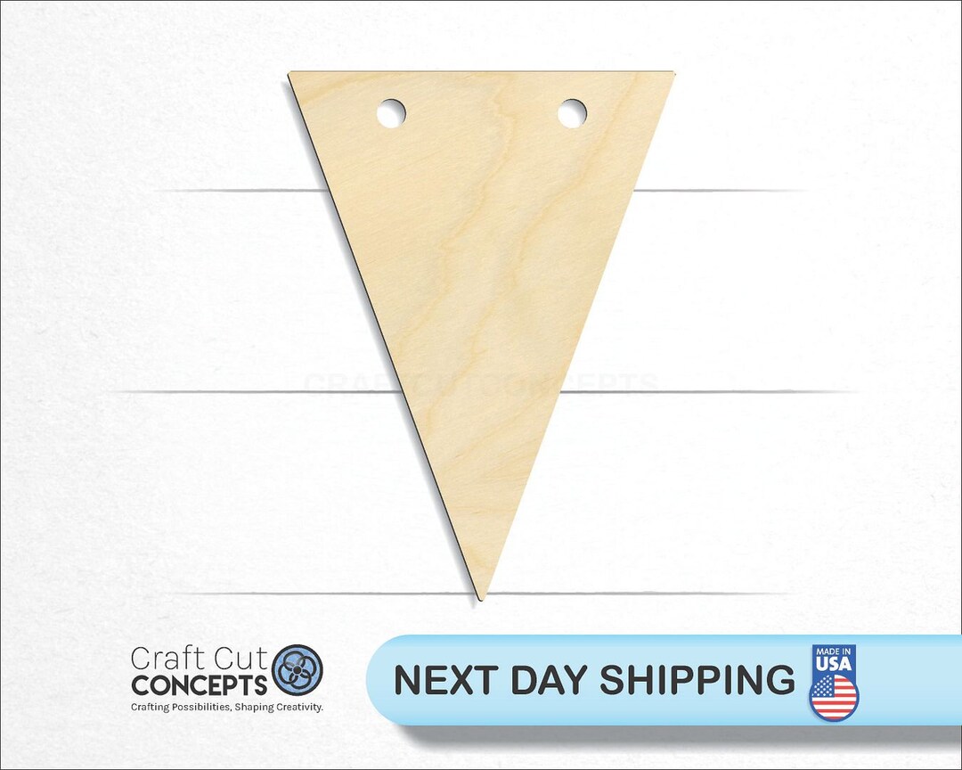Triangle Rope Sign Banner - Laser Cut Unfinished Wood Cutout Craft ...