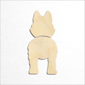 Husky Dog Front Back Silhouette Laser Cut Unfinished Wood Cutout Craft ...