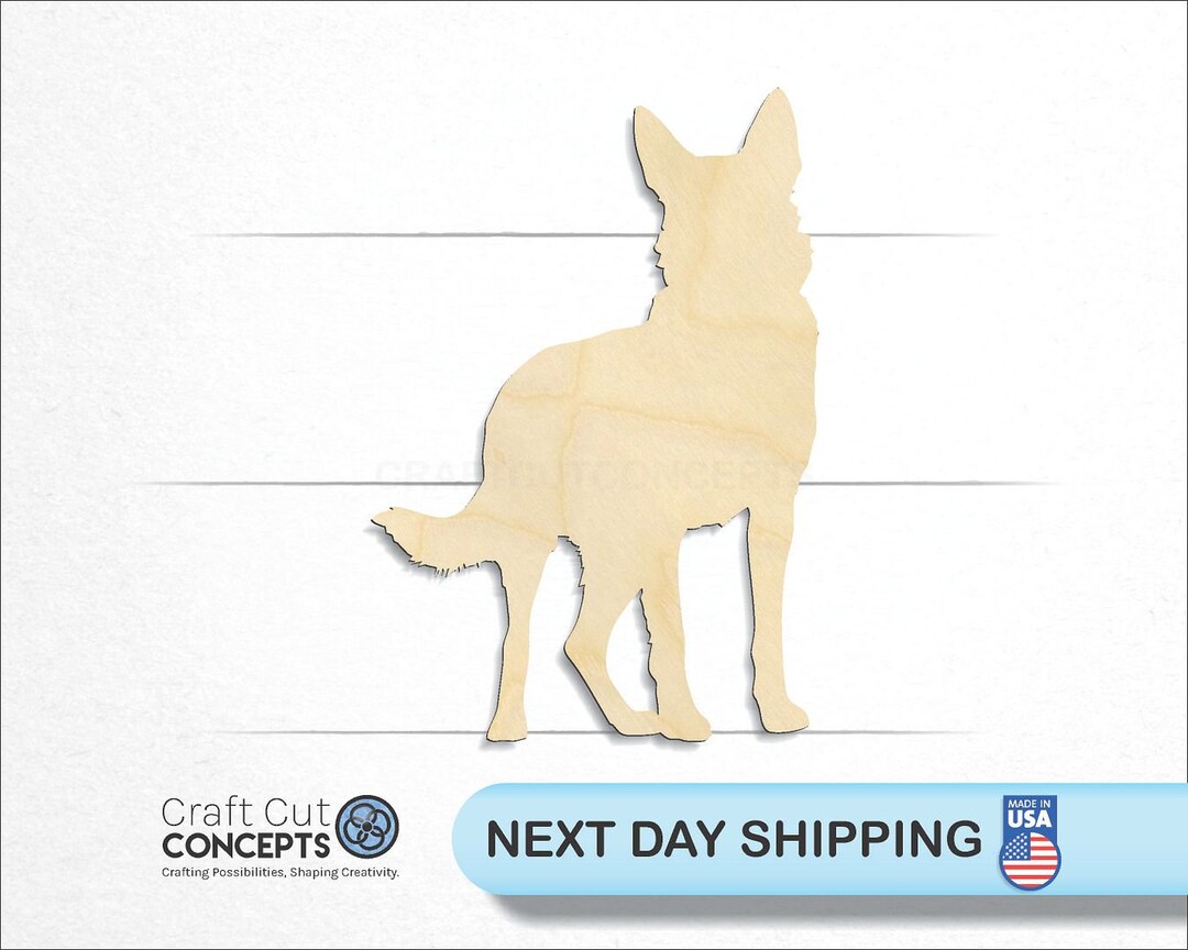 German Shepard Dog - Laser Cut Unfinished Wood Cutout Craft Shapes - Etsy