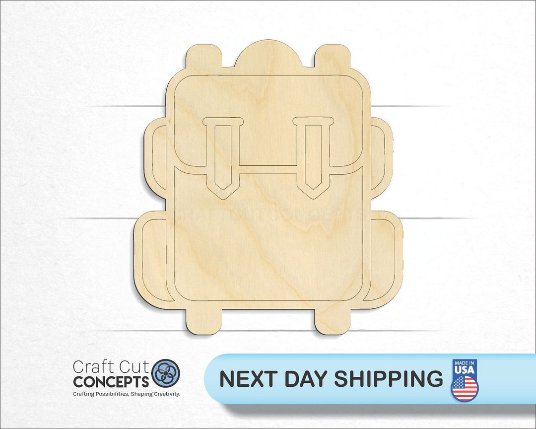 Backpack Hiking - Laser Cut Unfinished Wood Cutout Craft Shapes - Etsy