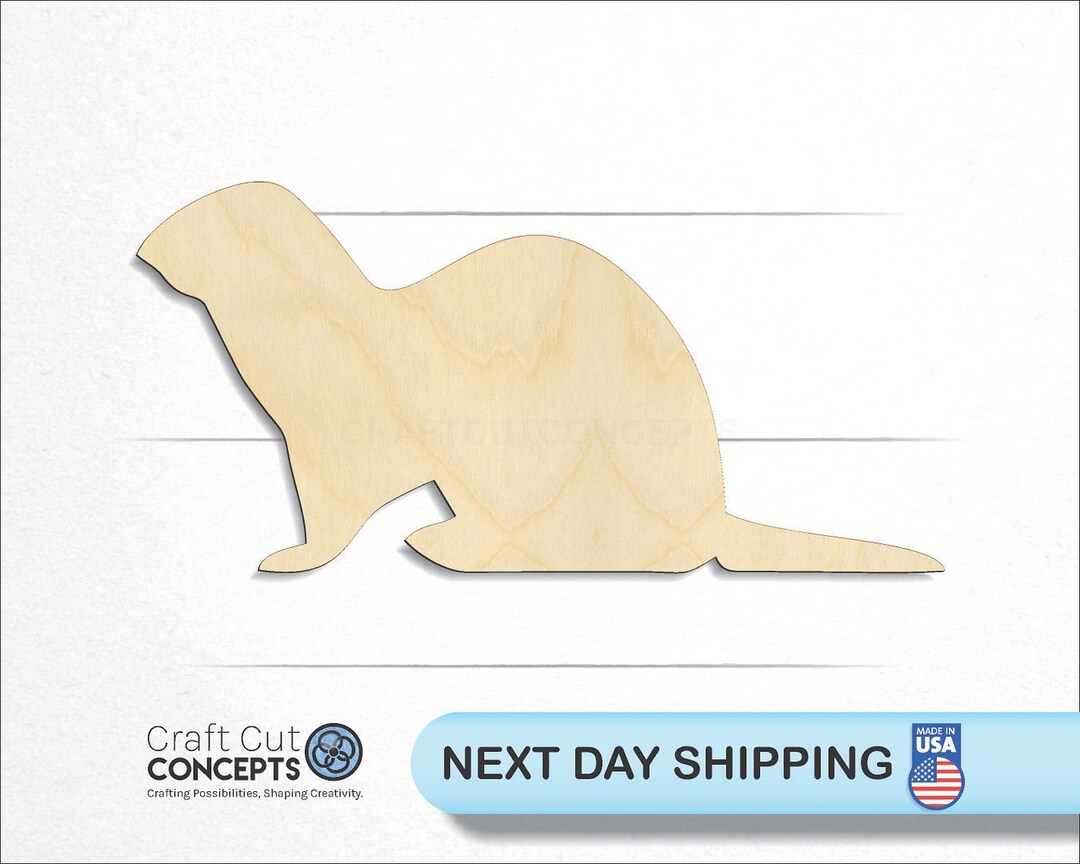 Ferret - Laser Cut Unfinished Wood Cutout Craft Shapes - Etsy