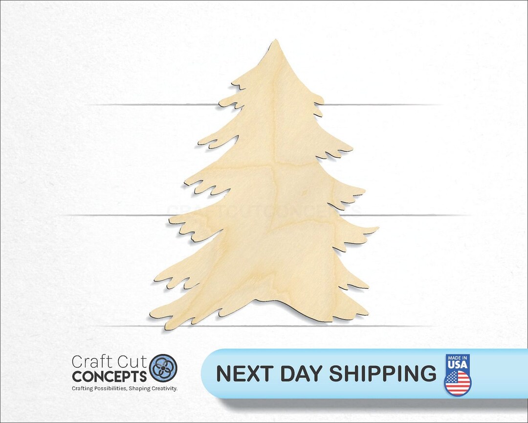 Pine Tree - Laser Cut Unfinished Wood Cutout Craft Shapes - Etsy