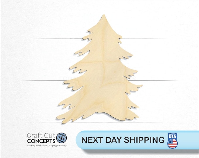 Pine Tree Laser Cut Unfinished Wood Cutout Craft Shapes - Etsy