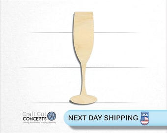 Champagne Glass Shape, MULTIPLE SIZES, Glass Cut Out, Laser Cut ...