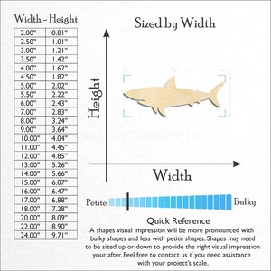 Great White Shark Side - Laser Cut Unfinished Wood Cutout Craft Shapes ...