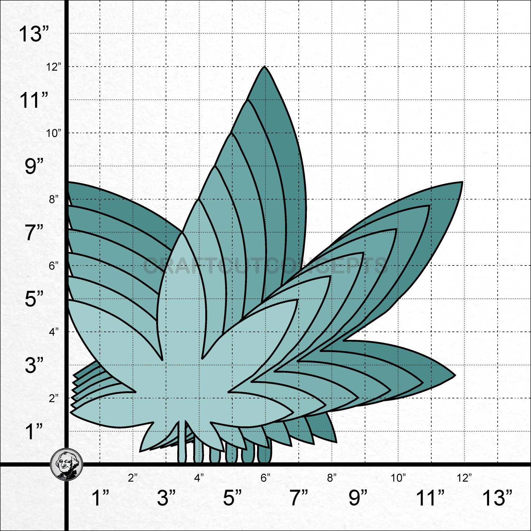 Smooth Cannabis Marijuana Leaf Large & Small Pick Size | Etsy