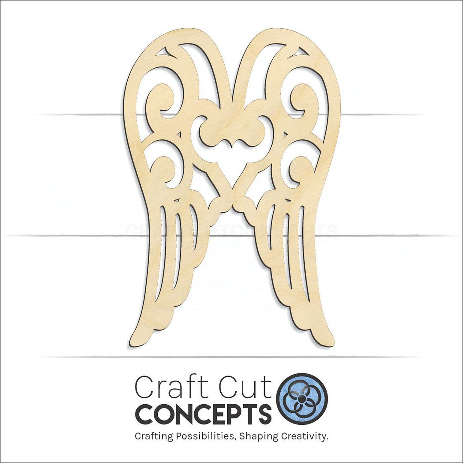 Filigree Angel Wings - Laser Cut Unfinished Wood Cutout Craft Shapes - Etsy