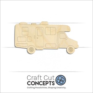 RV Camper - Laser Cut Unfinished Wood Cutout Craft Shapes - Etsy