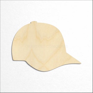 Baseball Hat - Laser Cut Unfinished Wood Cutout Craft Shapes - Etsy