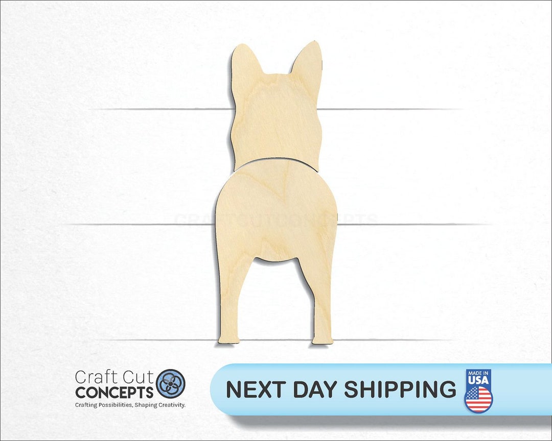 German Shepherd Dog Front Back Silhouette - Laser Cut Unfinished Wood ...