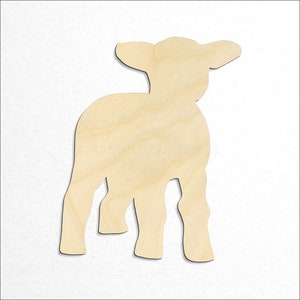 Baby Lamb - Laser Cut Unfinished Wood Cutout Craft Shapes - Etsy