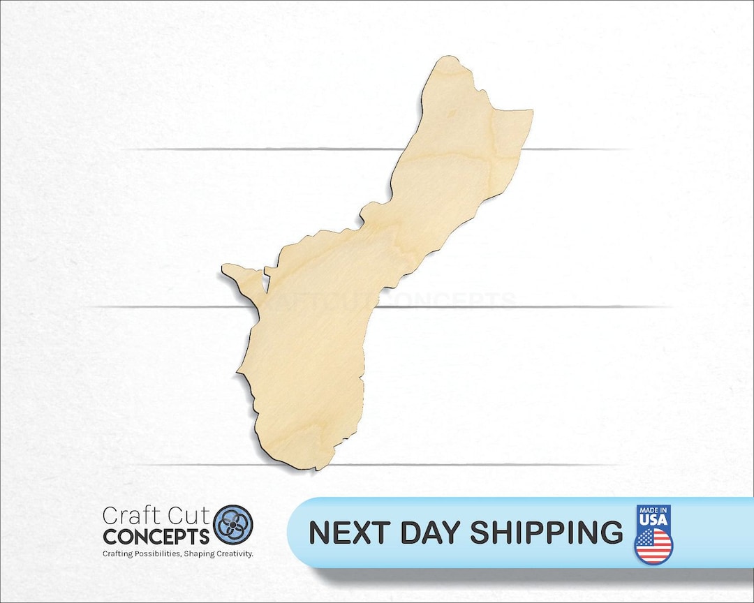 Guam - Laser Cut Unfinished Wood Cutout Craft Shapes - Etsy