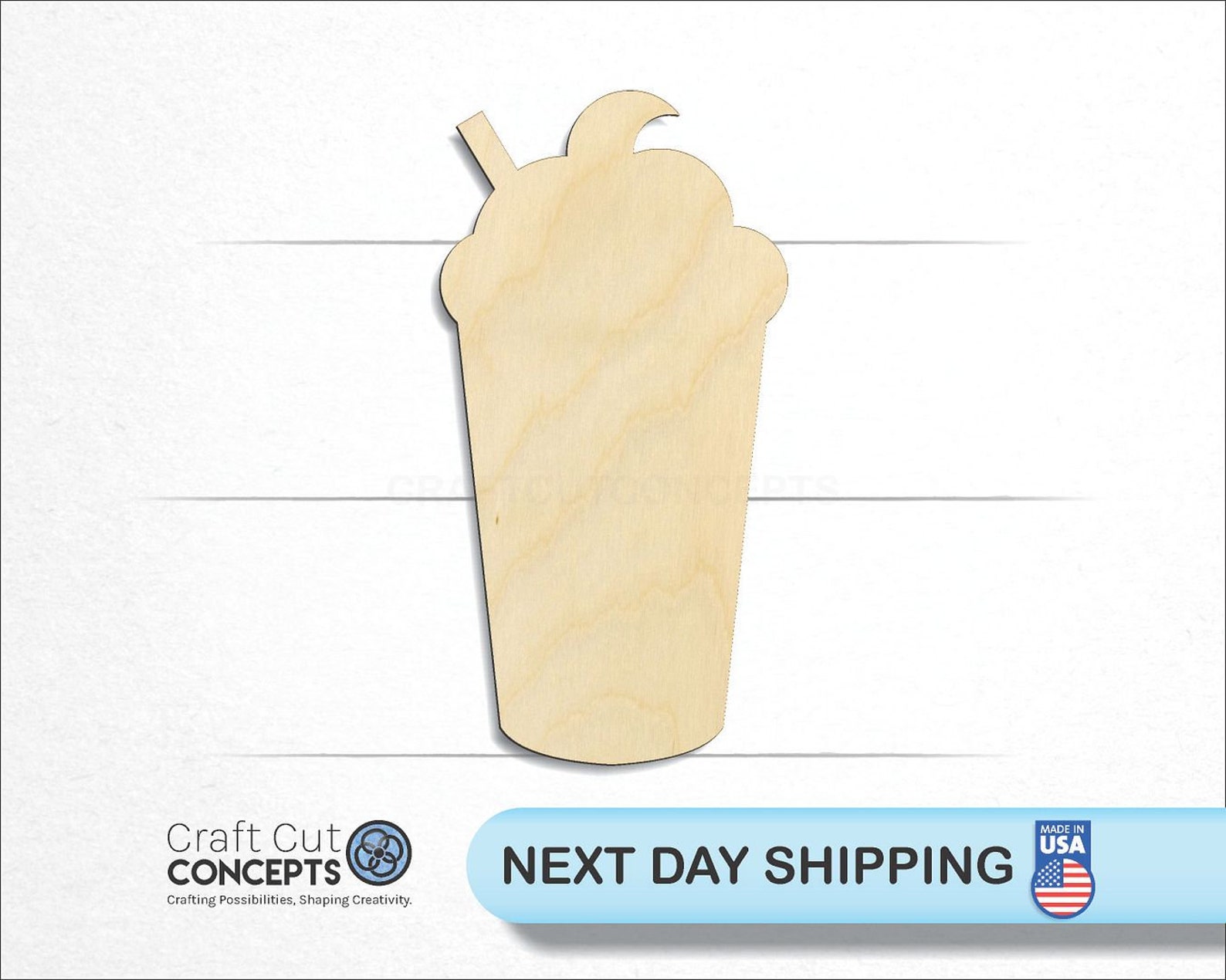 Ice Cream Milk Shake - Laser Cut Unfinished Wood Cutout Craft Shapes - Etsy