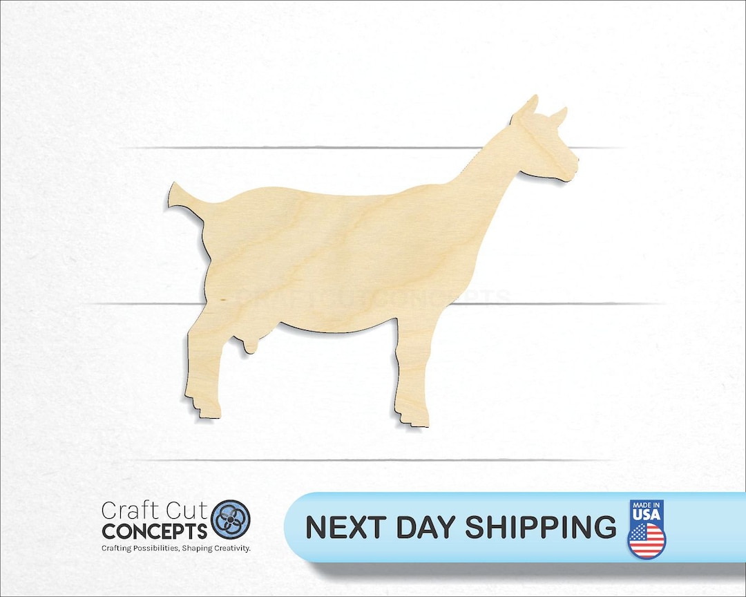 Alpine Goat - Laser Cut Unfinished Wood Cutout Craft Shapes - Etsy