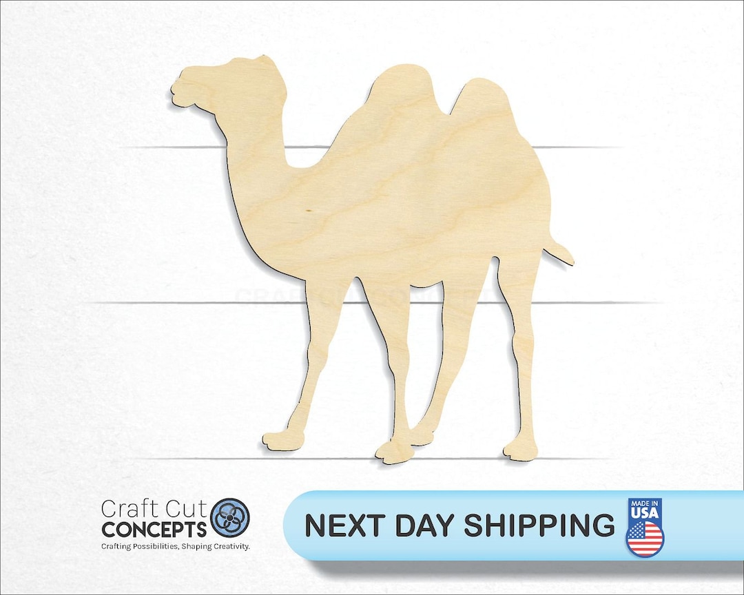 Camel Dromedary - Laser Cut Unfinished Wood Cutout Craft Shapes - Etsy