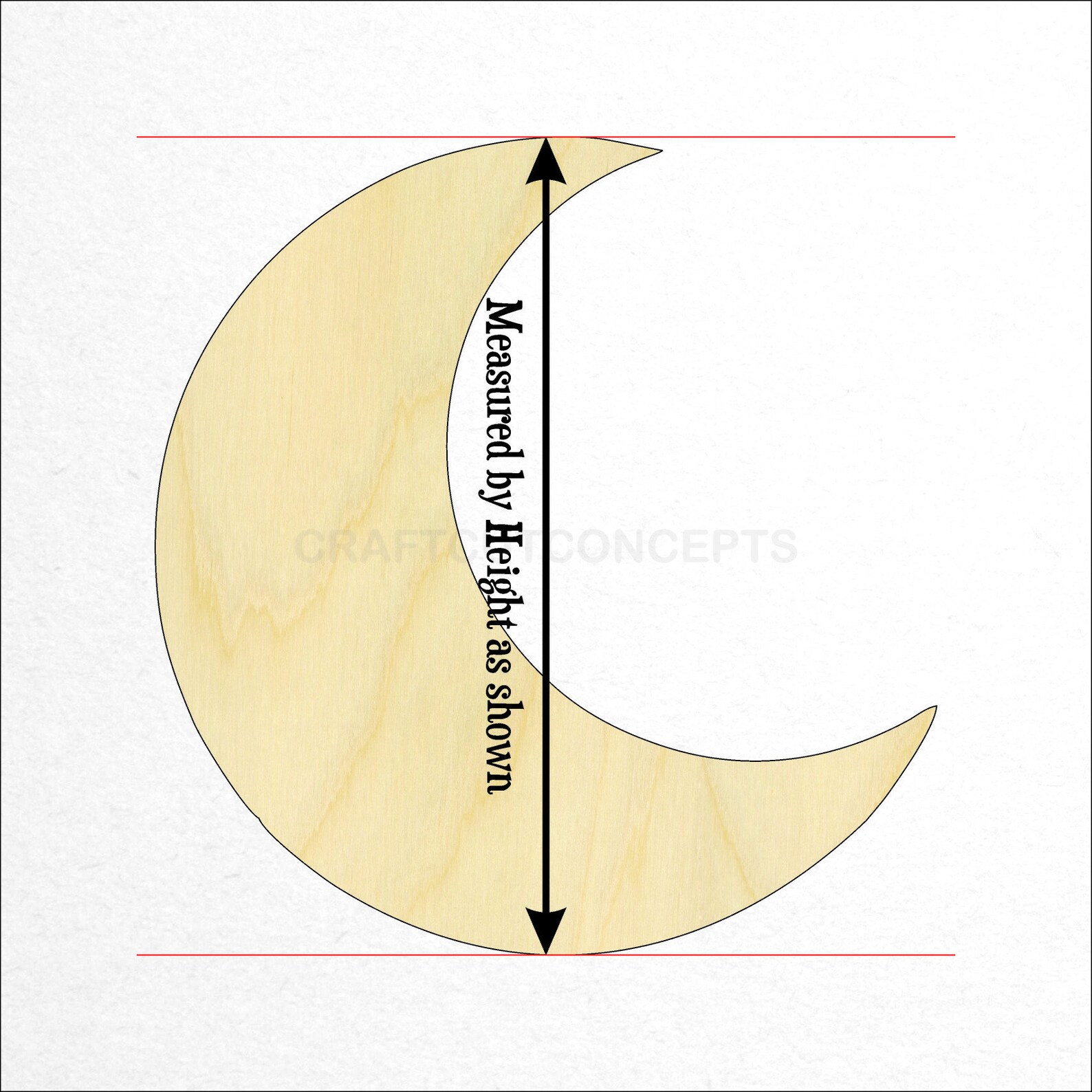 Crescent Moon Large & Small Pick Size Laser Cut - Etsy