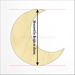 Crescent Moon Large & Small Pick Size Laser Cut | Etsy