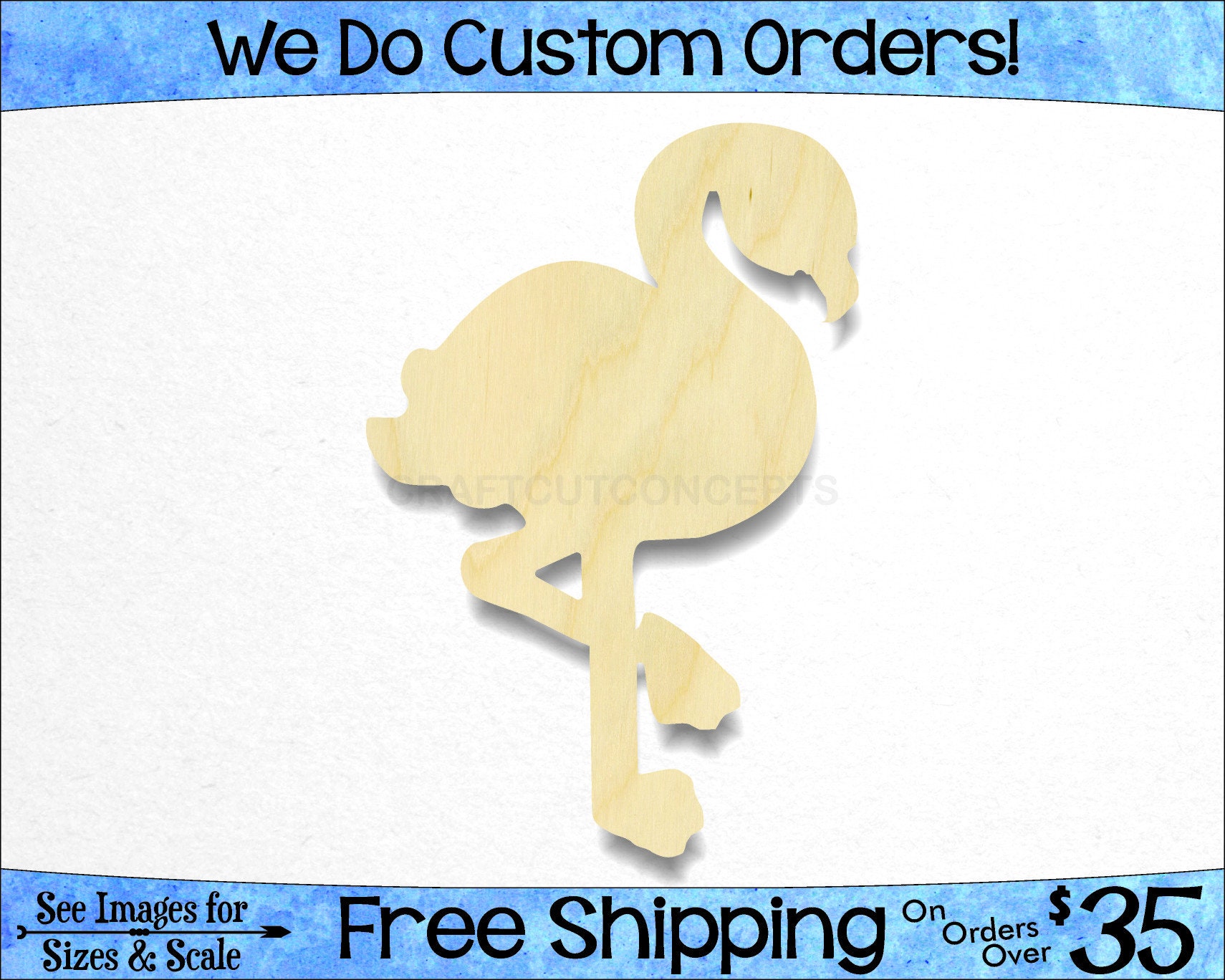 Flamingo Shape Wildlife Large & Small Pick Size | Etsy