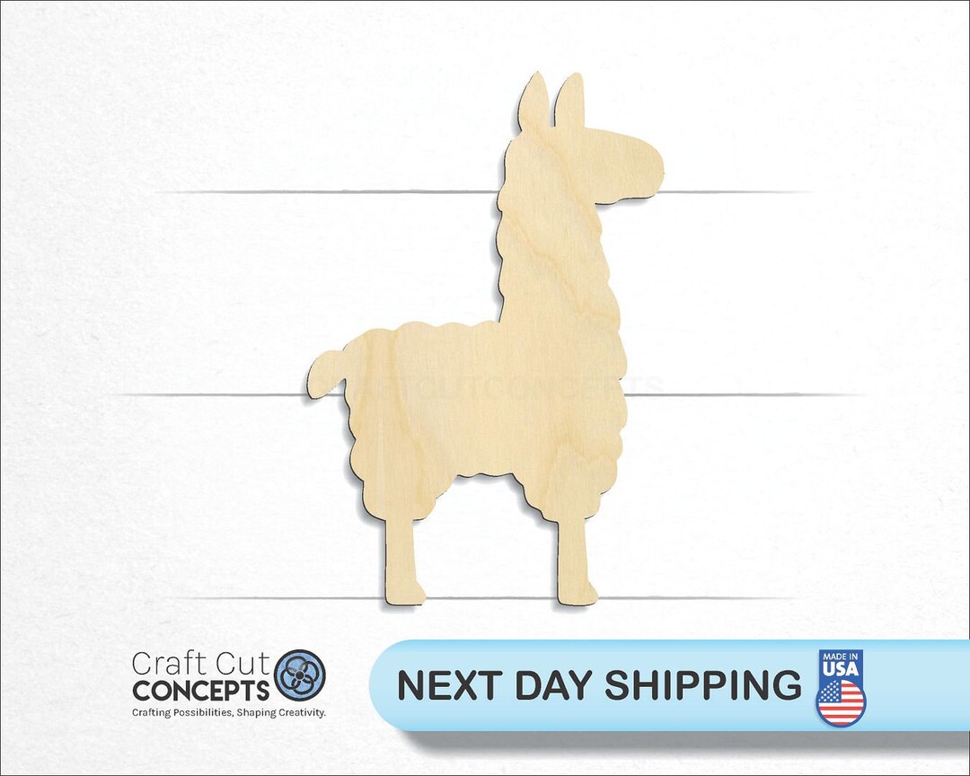 Alpaca Llama - Laser Cut Unfinished Wood Cutout Craft Shapes - Etsy