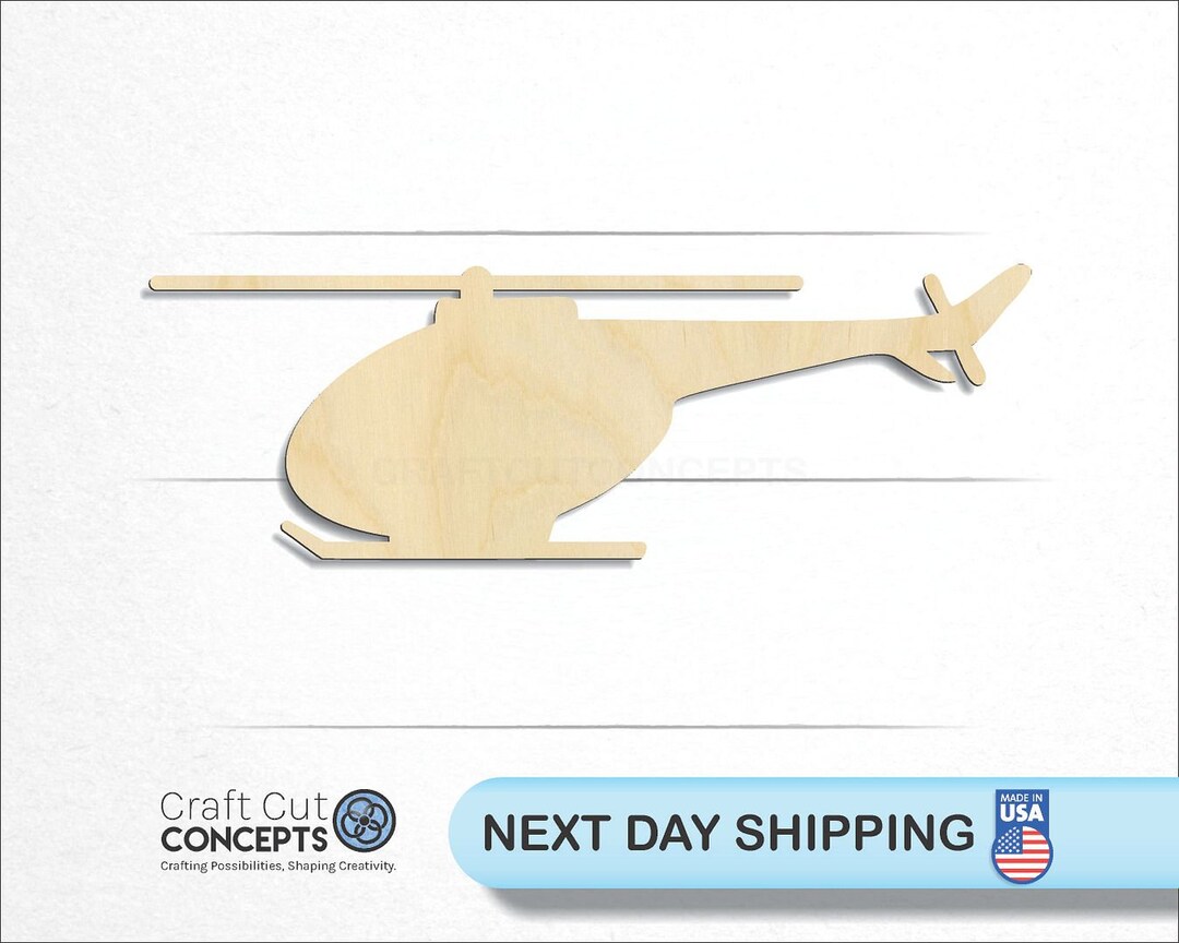 News Helicopter - Laser Cut Unfinished Wood Cutout Craft Shapes - Etsy