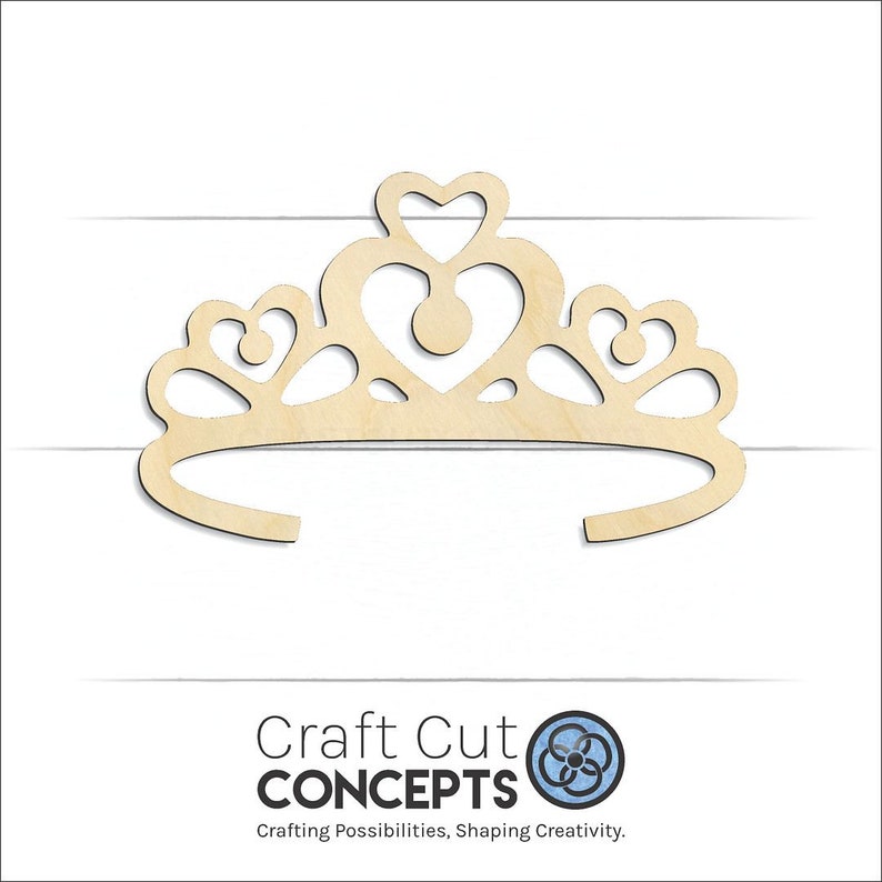 Princess Crown Tiara - Laser Cut Unfinished Wood Cutout Craft Shapes - Etsy