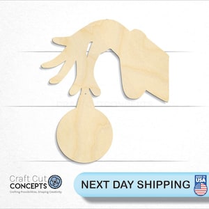 Small Hand Ornament - Laser Cut Unfinished Wood Cutout Craft Shapes - Etsy