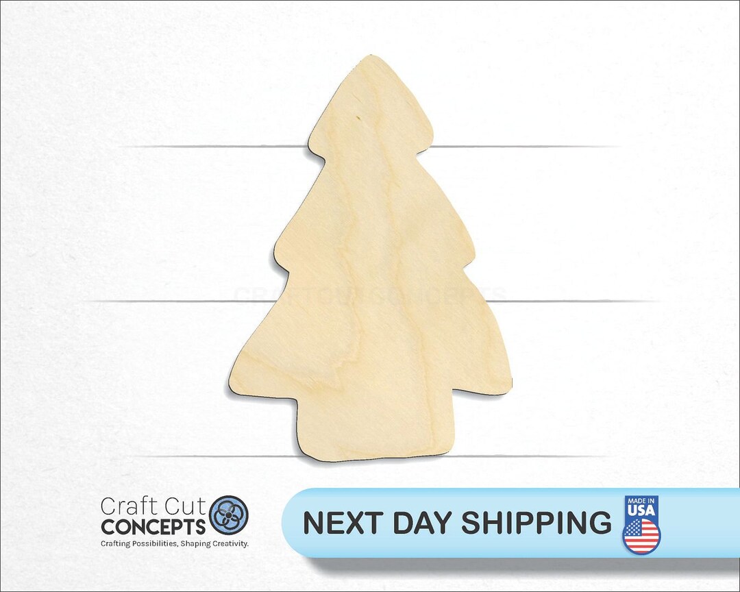 Crafty Christmas Tree - Laser Cut Unfinished Wood Cutout Craft Shapes ...