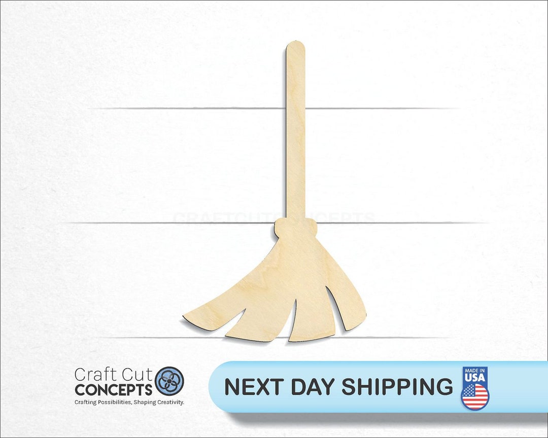 Broom - Laser Cut Unfinished Wood Cutout Craft Shapes - Etsy