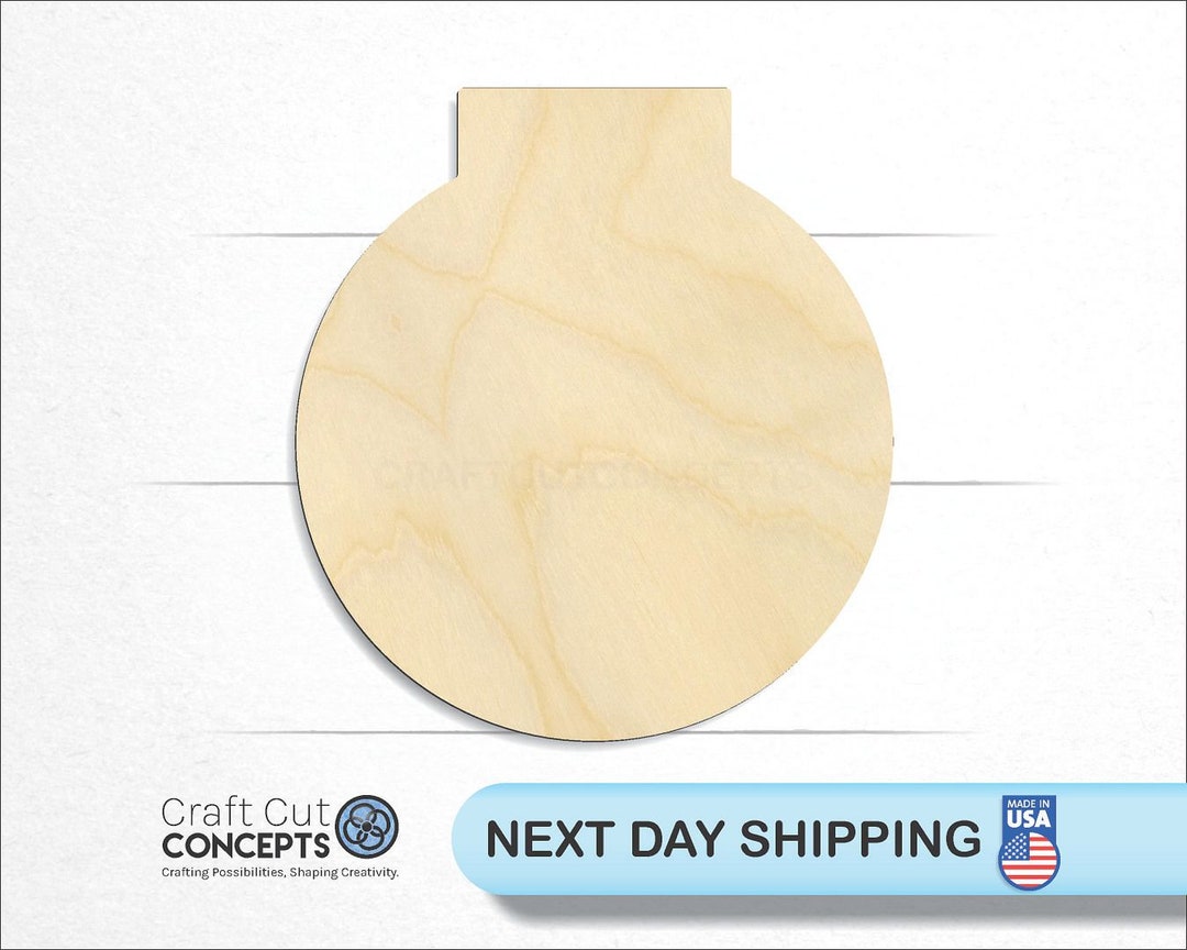 Ornament - Laser Cut Unfinished Wood Cutout Craft Shapes - Etsy