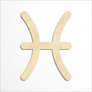Pisces Zodiac Sign - Laser Cut Unfinished Wood Cutout Craft Shapes - Etsy