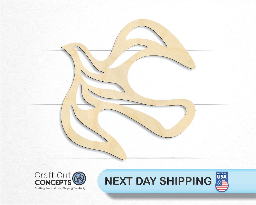 Dove Holy Spirit - Laser Cut Unfinished Wood Cutout Craft Shapes - Etsy