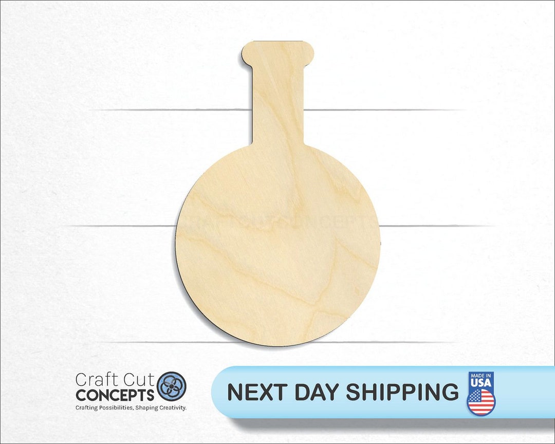 Beaker Potion Flask - Laser Cut Unfinished Wood Cutout Craft Shapes - Etsy