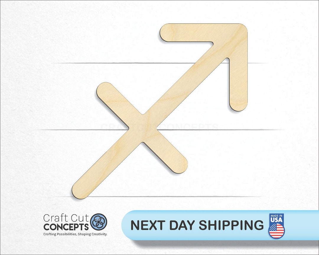 Sagittarius Zodiac Sign - Laser Cut Unfinished Wood Cutout Craft Shapes ...
