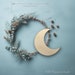 Crescent Moon Large & Small Pick Size Laser Cut Unfinished Wood Cutout ...
