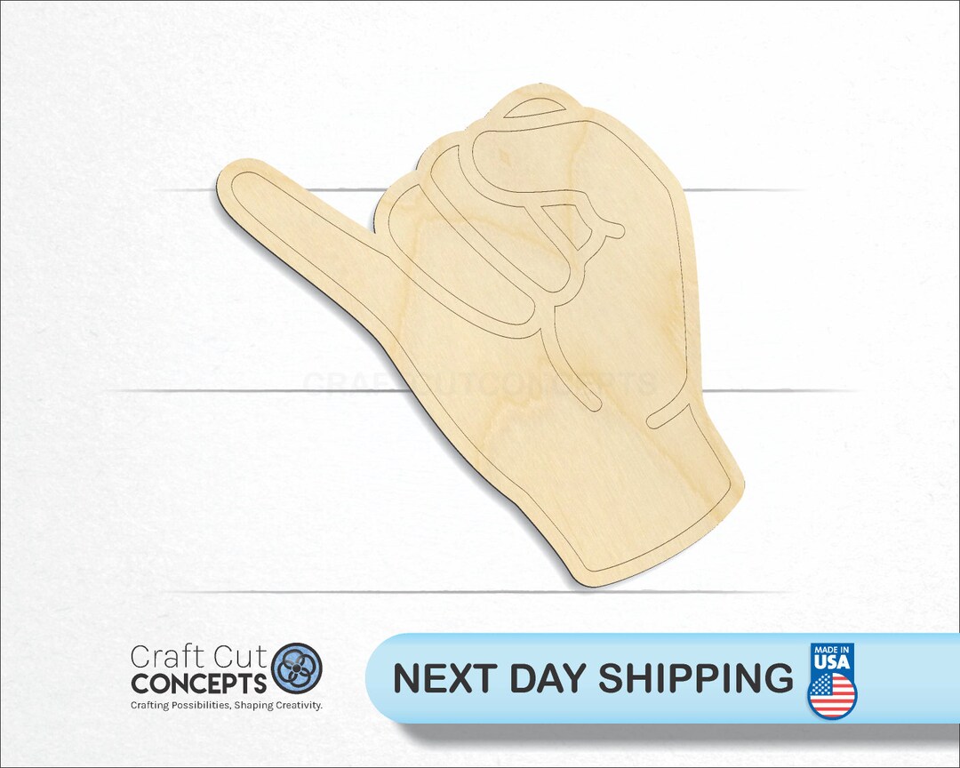 Letter J Sign Language ASL Cutout - Laser Cut Unfinished Wood Shapes ...