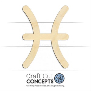 Pisces Zodiac Sign - Laser Cut Unfinished Wood Cutout Craft Shapes - Etsy