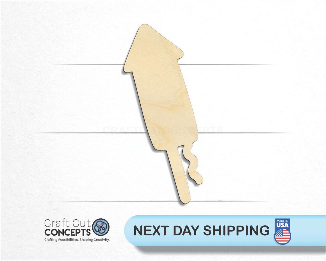 Firecracker - Laser Cut Unfinished Wood Cutout Craft Shapes - Etsy