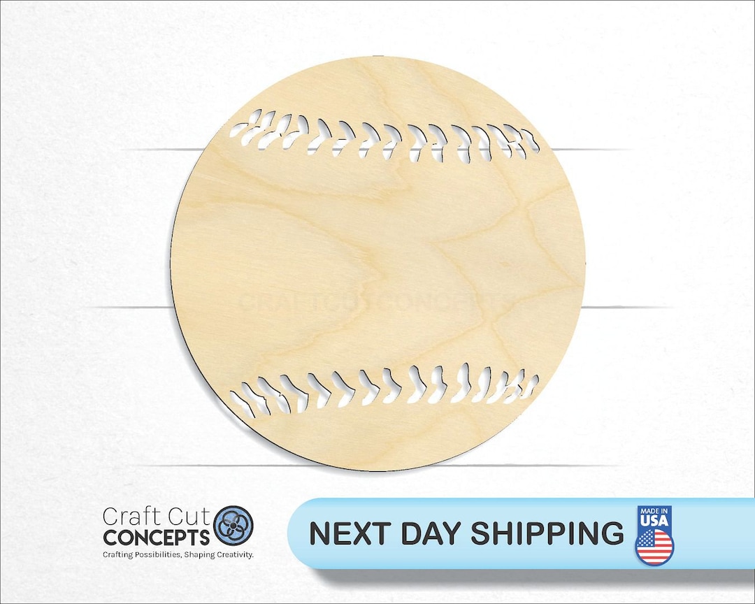 Baseball - Laser Cut Unfinished Wood Cutout Craft Shapes - Etsy