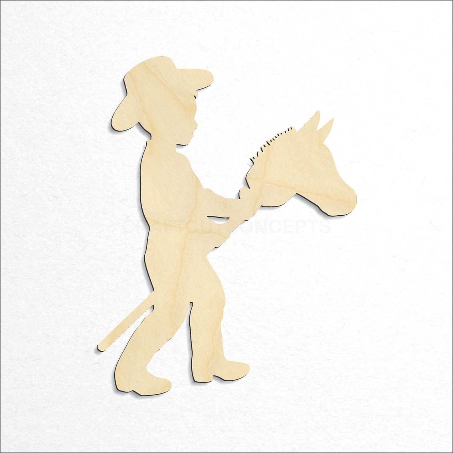 Cowboy Kid - Laser Cut Unfinished Wood Cutout Craft Shapes - Etsy