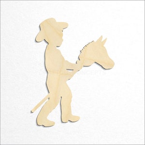 Cowboy Kid - Laser Cut Unfinished Wood Cutout Craft Shapes - Etsy