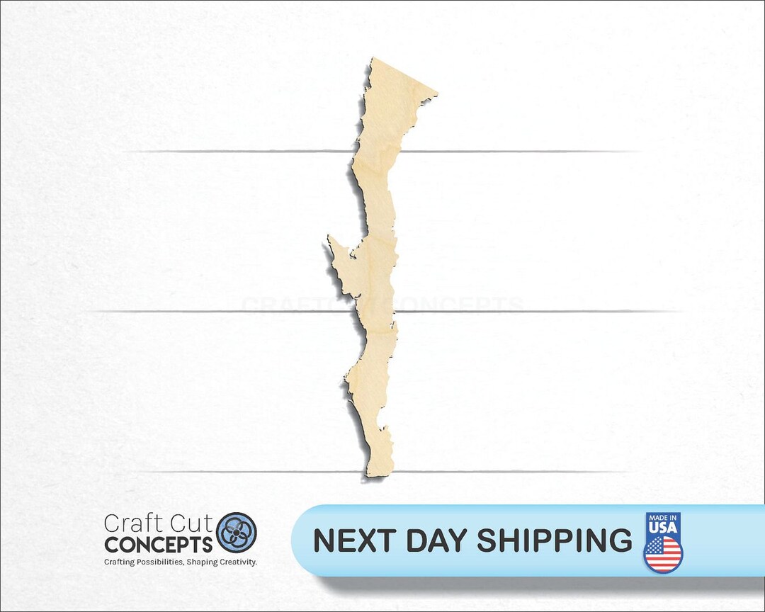 Baja California - Laser Cut Unfinished Wood Cutout Craft Shapes - Etsy