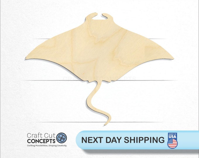 Manta Ray Laser Cut Unfinished Wood Cutout Craft Shapes - Etsy