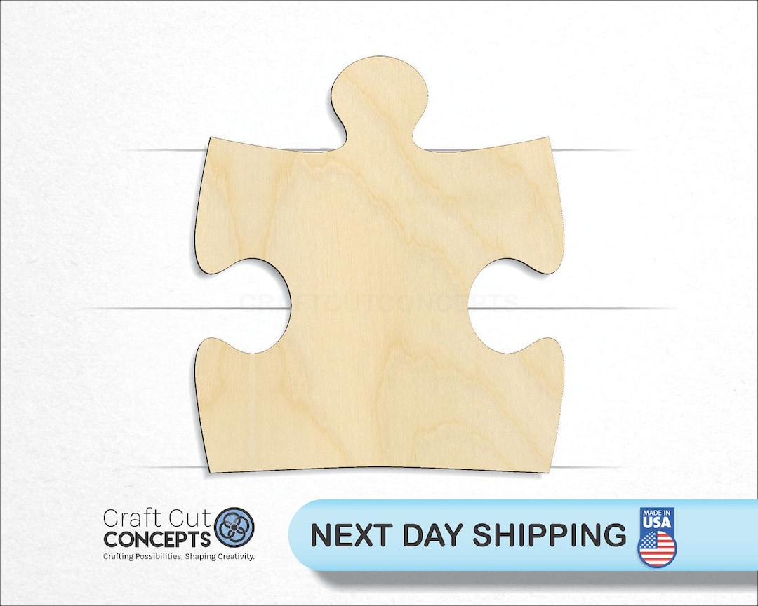 Edge Puzzle Piece - Laser Cut Unfinished Wood Cutout Craft Shapes - Etsy