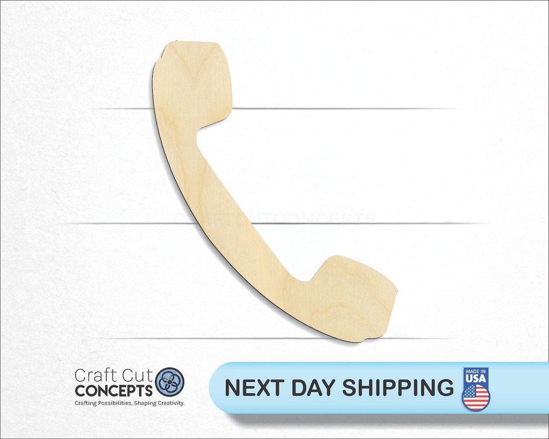 Phone Receiver - Laser Cut Unfinished Wood Cutout Craft Shapes - Etsy