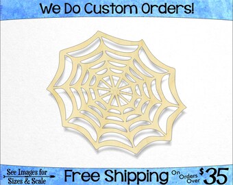Spider Web Laser Cut Out Unfinished Wood Shape Craft Supply - Etsy