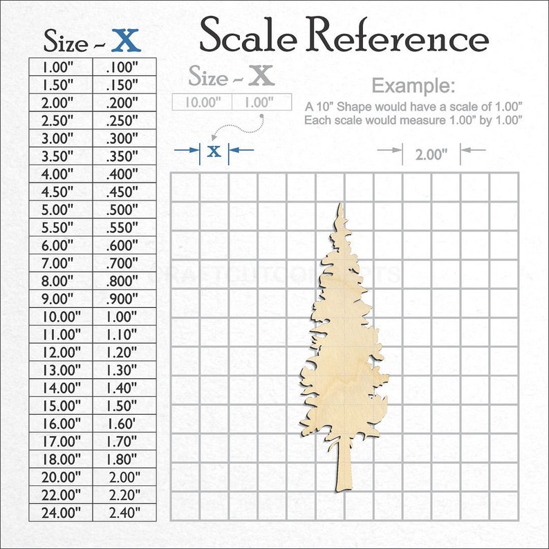 Conifer Pine Tree - Laser Cut Unfinished Wood Cutout Craft Shapes - Etsy