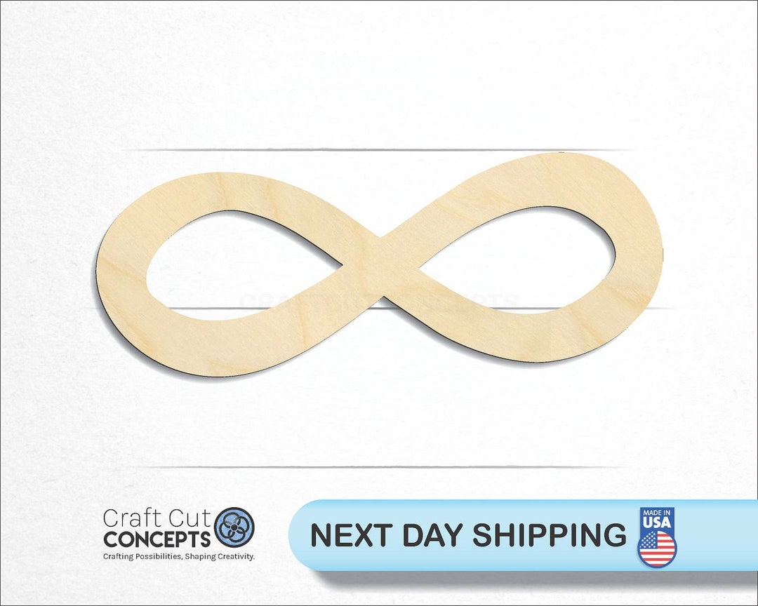 Infinity Loop Infinite Sign - Laser Cut Unfinished Wood Cutout Craft ...