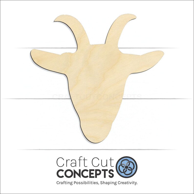 Goat Head - Laser Cut Unfinished Wood Cutout Craft Shapes - Etsy