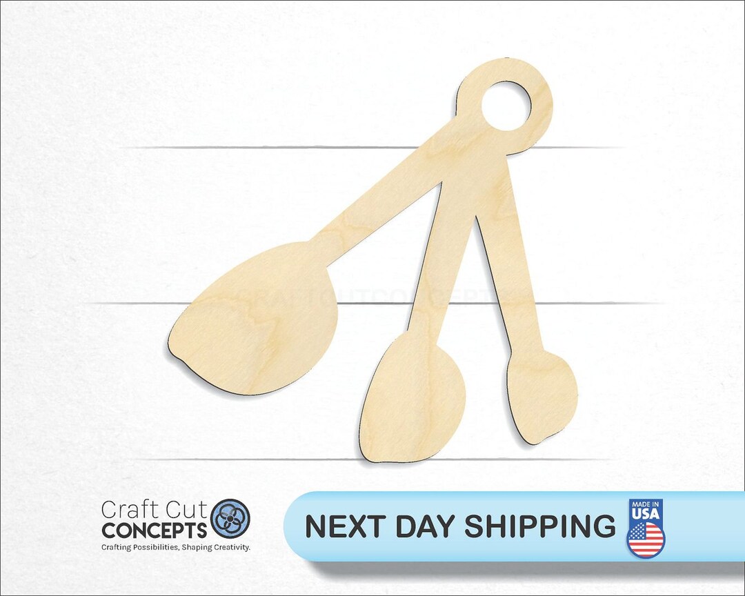 Measuring Spoons - Laser Cut Unfinished Wood Cutout Craft Shapes - Etsy