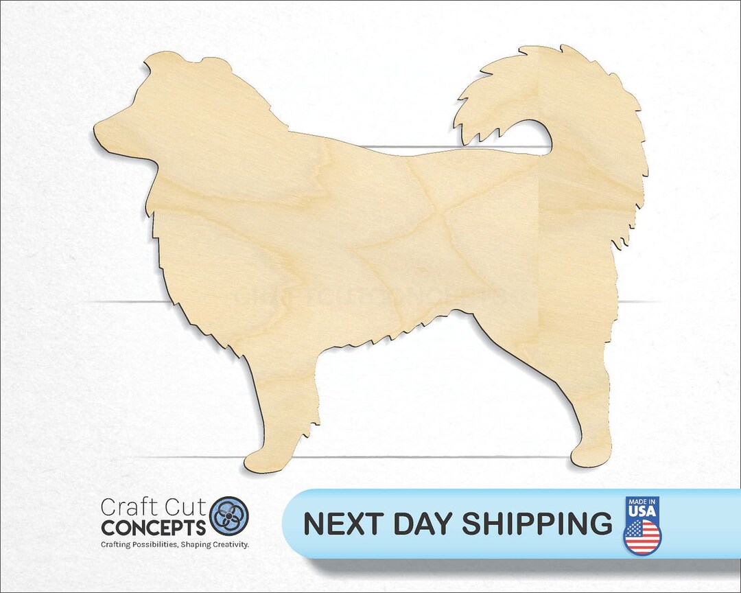 Australian Shepard Dog - Laser Cut Unfinished Wood Cutout Craft Shapes ...